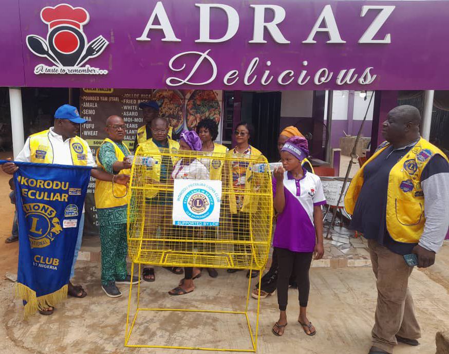 IKORODU PECULIAR LIONS CLUB DONATES RECYCLING BASKET TO ADRAZ DELICIOUS ...