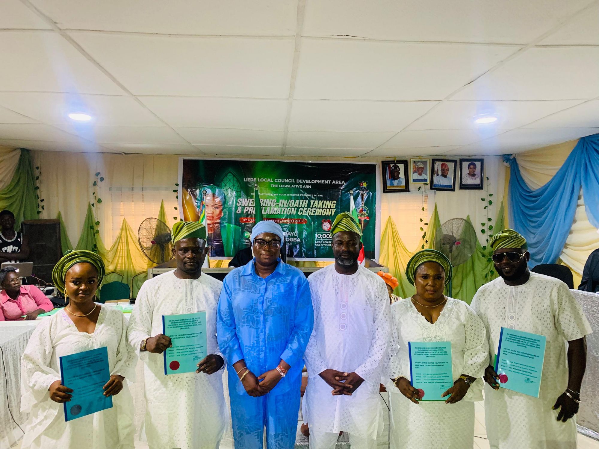 IJEDE LCDA USHERS IN NEW LEGISLATIVE ERA AS GBADEBO-ALOGBA SWEARS IN ...